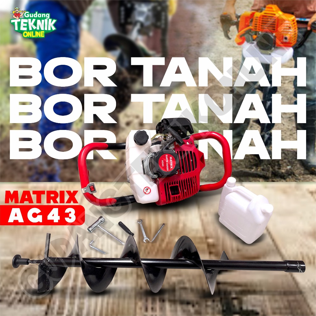 Jual (MATRIX AG43) Mesin Bor Gali Tanah AG43 MATRIX 42,8cc / Engine ...