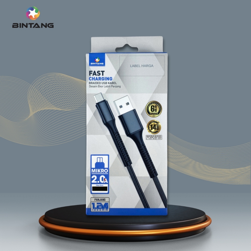 Jual KABEL DATA USB TO MIKRO BT 1.2M BRAIDED | Shopee Indonesia