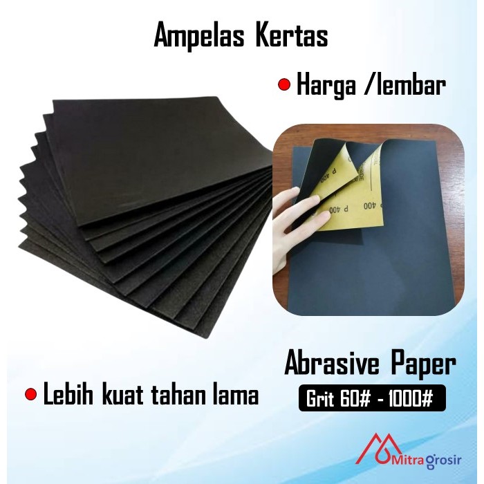 Jual Amplas Lembaran Grit 60 80 100 120 150 240 400 800 1000 Amplas ...