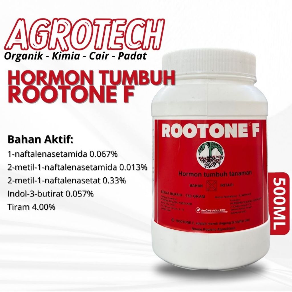 Jual Rootone F 750 Gram Hormon Vitamin Tumbuh Akar Stek Cangkok Tanaman ...