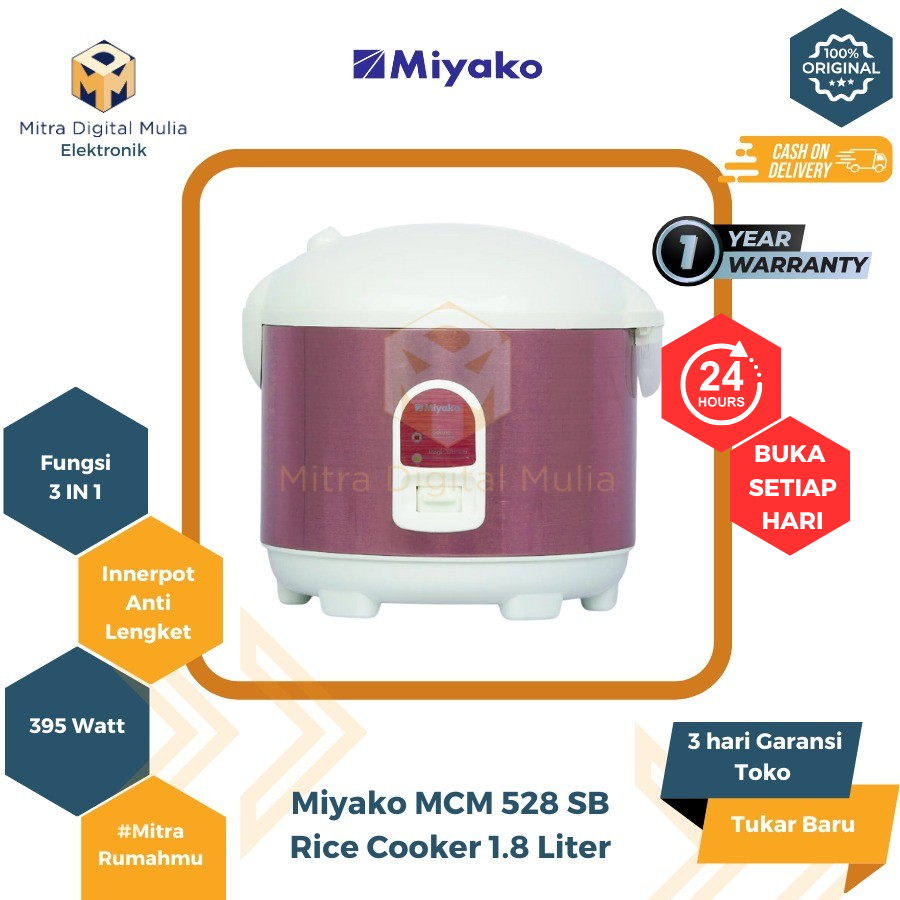 Jual Miyako MCM 528 SB Magic Com 1.8 Liter | Shopee Indonesia