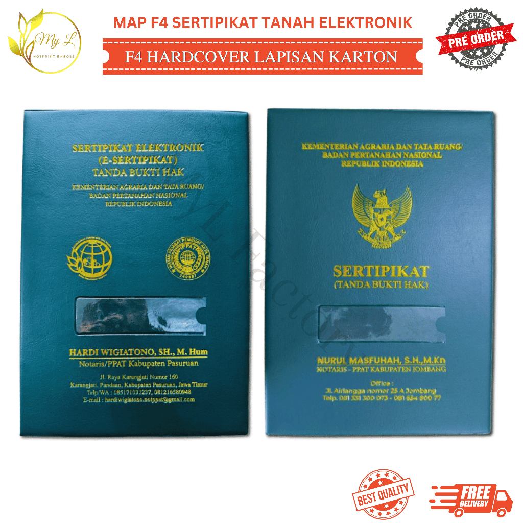 Jual My.L CUSTOM - Map Sertifikat Tanah Elektronik, Map Sertipikat F4 ...
