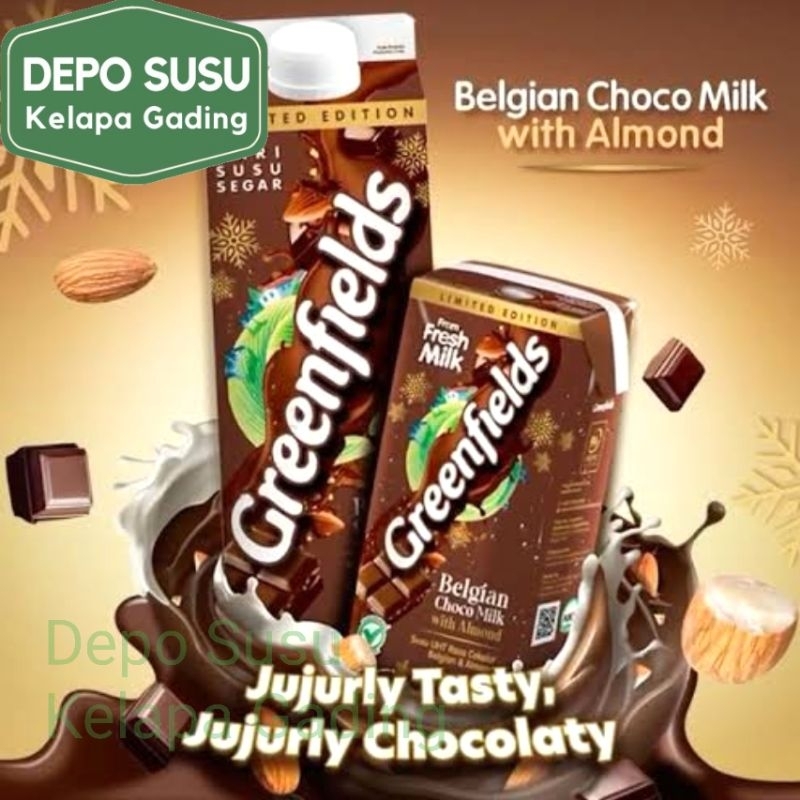Jual Greenfields 200ml Belgian Chocolate Almond Limited Edition UHT ...