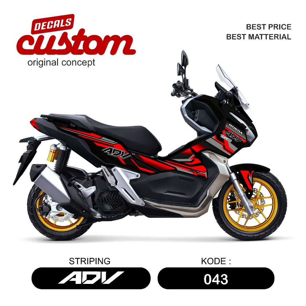 Jual striping stiker body honda adv 150 variasi adv premium striping ...