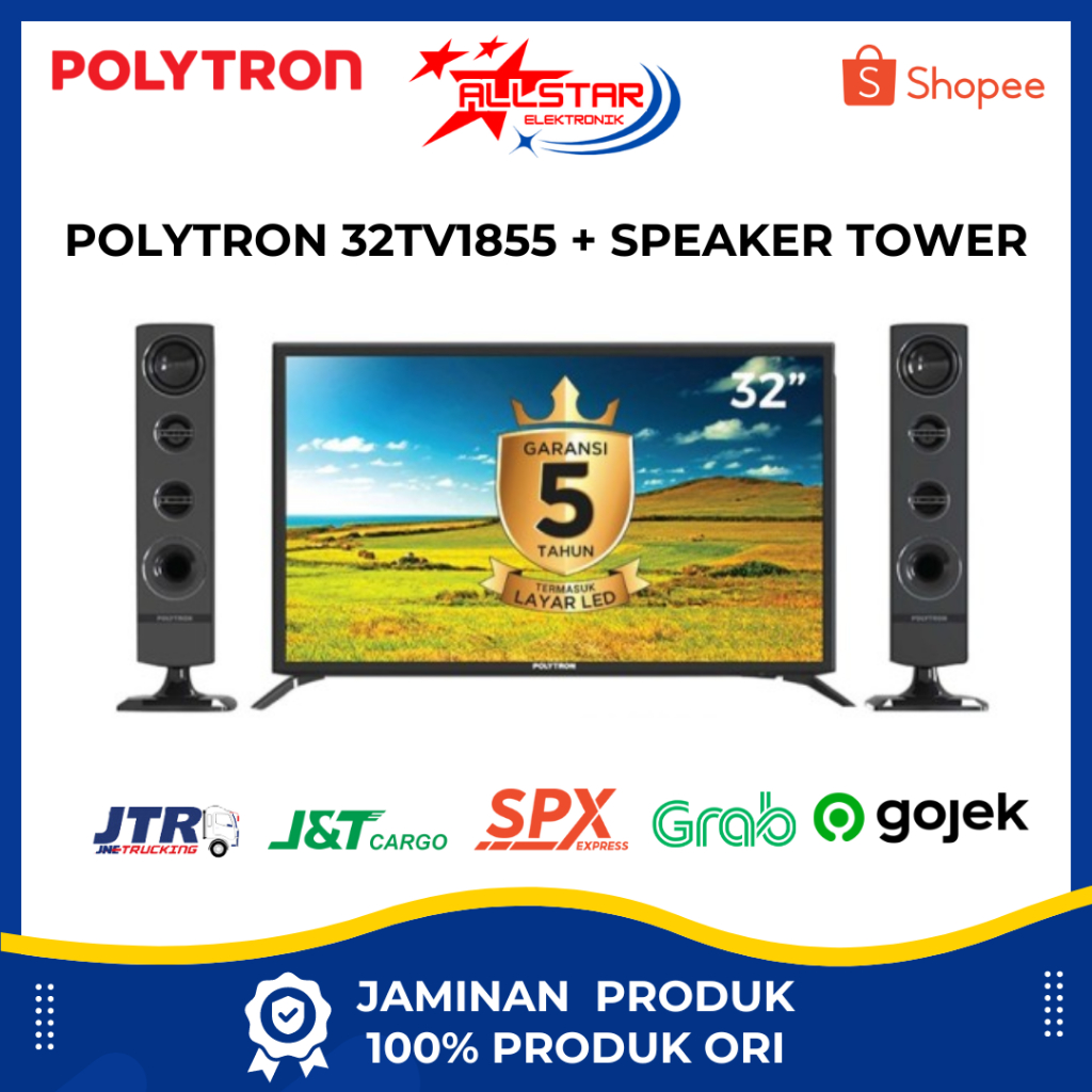 Jual [CARGO] POLYTRON Cinemax Digital LED TV 32 inch PLD 32TV1855 + Speaker Tower | Shopee Indonesia