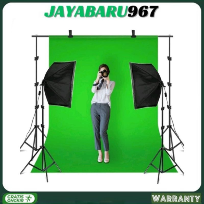 Jual PAKET LENGKAP BACKGROUND STAND BACKDROP KAIN GREEN SCREEN 2x2 ,3x3 ...