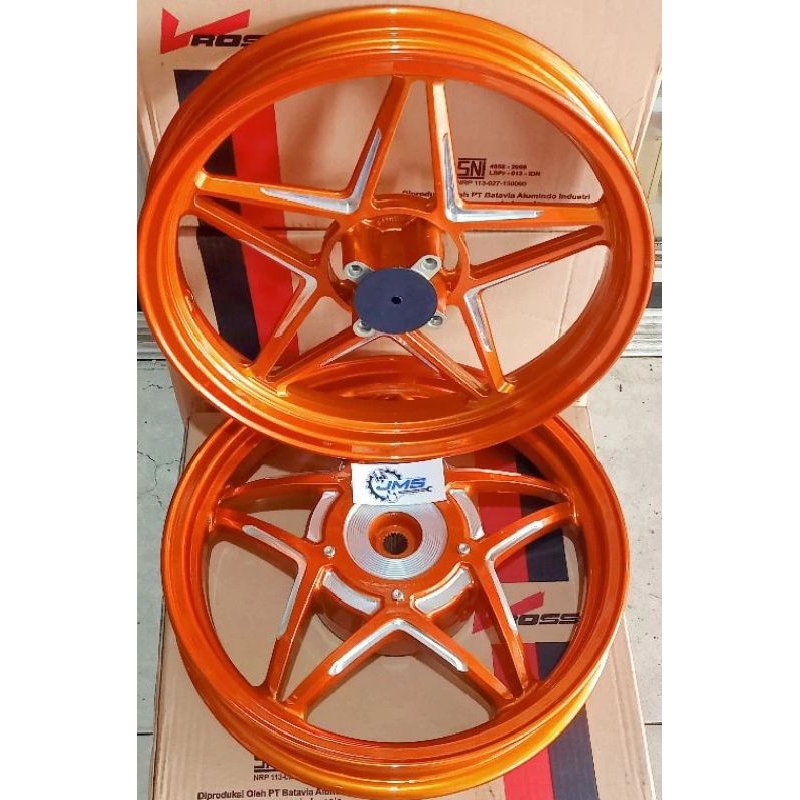 Jual Velg Rossi Orbit Gen2 Mio Sporty/ Soul Orange (UK.185/215-14 ...