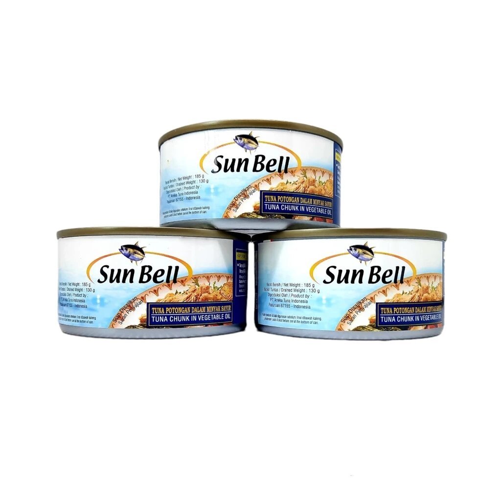 Jual Sun Bell Tuna Kaleng Dalam Minyak Sayur 185 gr | Shopee Indonesia