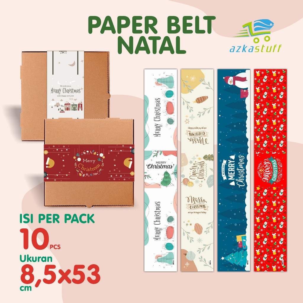 Jual Paper Belt NATAL / Paper Sleeve / paperbelt christmass / paperbelt ...