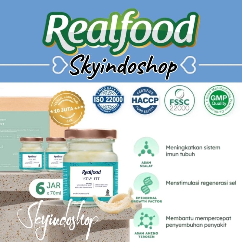 Jual Realfood Stay Fit Trial 6 Jar Minuman Sarang Burung Walet Bpom ...