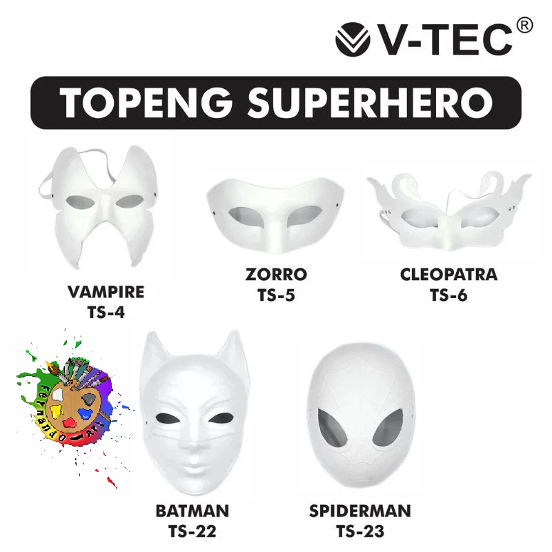 Jual NB - Topeng Super Hero Cleopatra/Zorro/Vampire / Topeng Lukis ...