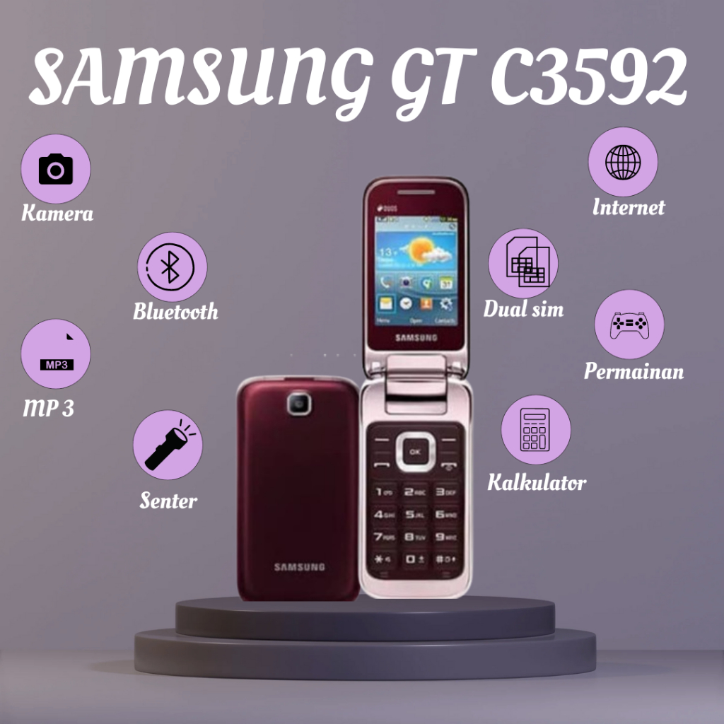 Jual Samsung Lipat Kamera (COD) Jadul Samsung Gt 3592 Handphone Samsung Handphone Jadul Hp ...