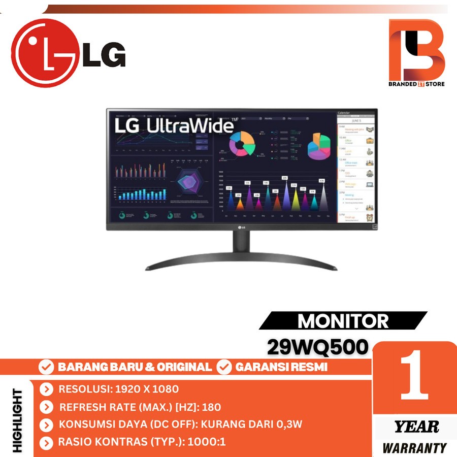 Jual LG UltraWide 29WQ500-B 29'' 21:9 UW FHD IPS Monitor AMD FreeSync ...