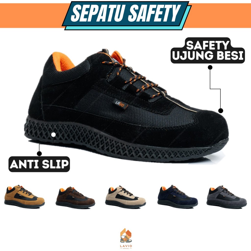 Jual LAVIO SEPATU SAFETY SPORTY UJUNG BESI RINGAN DIPAKAI OUTDOOR ...