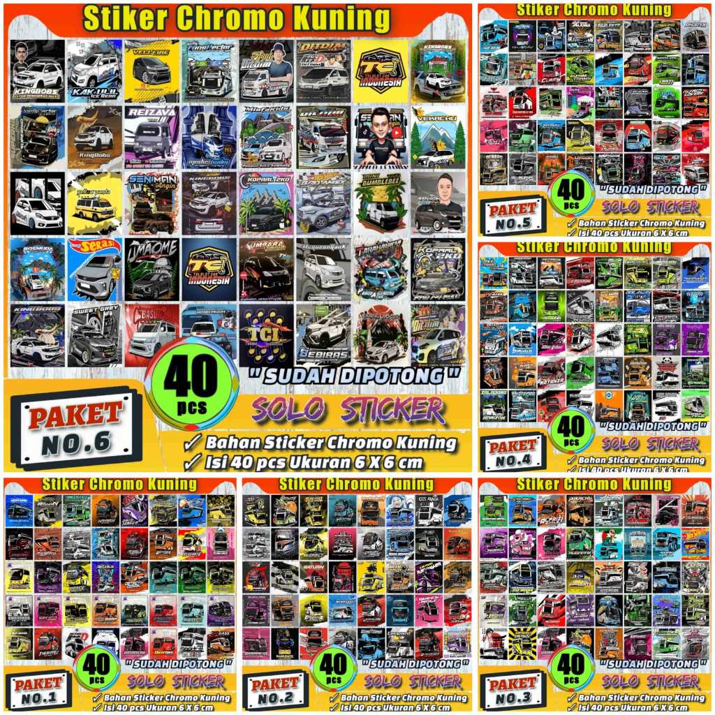 Jual Stiker Bus Kotak Isi 40pc SUDAH DIPOTONG Sticker TCI Mobil Basuri ...