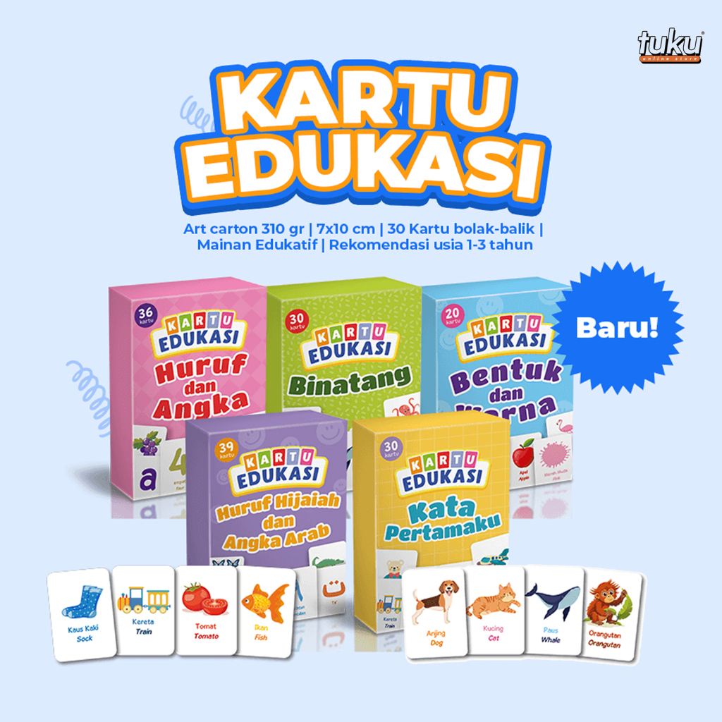 Jual KARTU EDUKASI Mainan Edukatif untuk Umur 1-3 Tahun | Shopee Indonesia