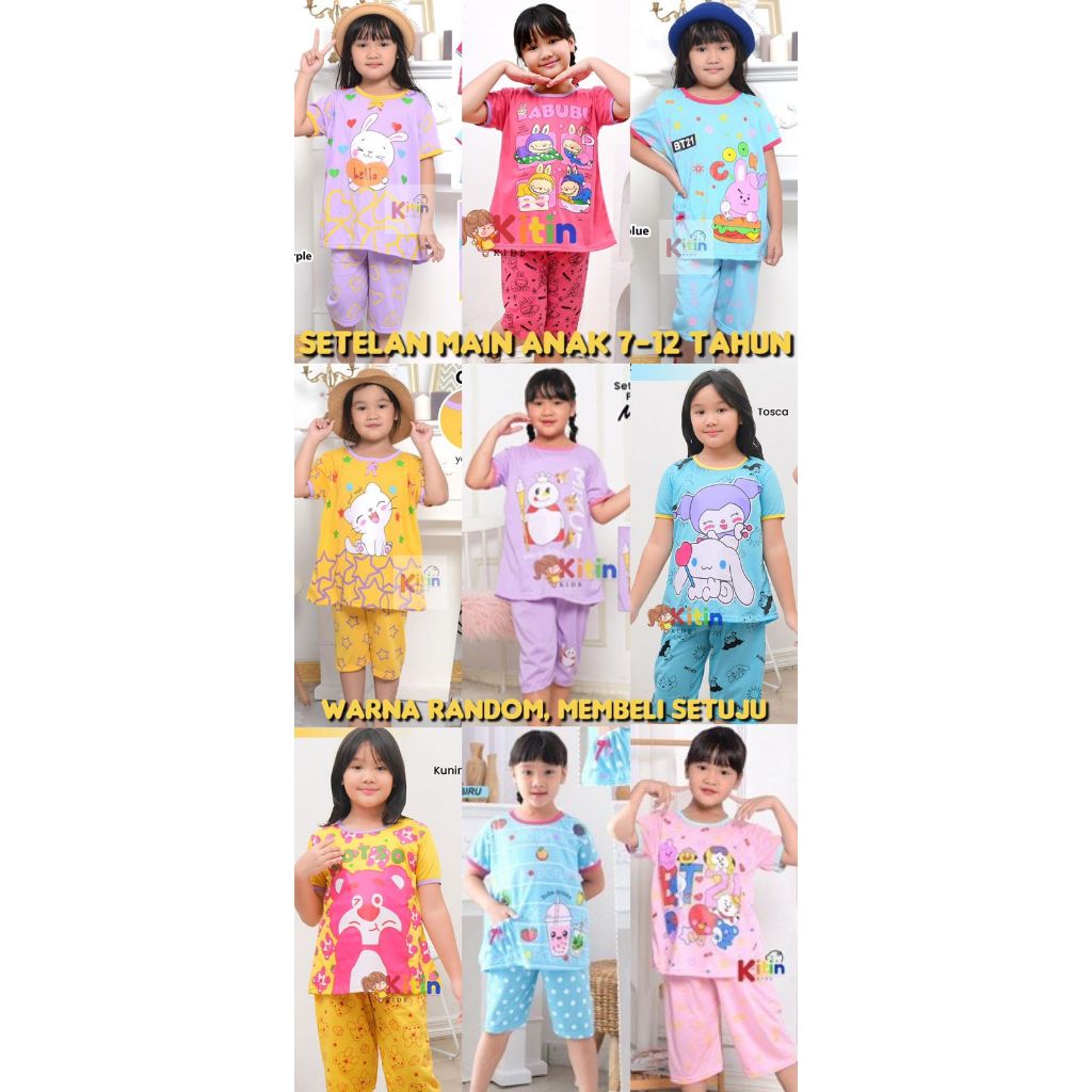 Jual FN - SETELAN BAJU MAIN DAN HARIAN ANAK CEWEK/PEREMPUAN JUMBO 7-12 ...
