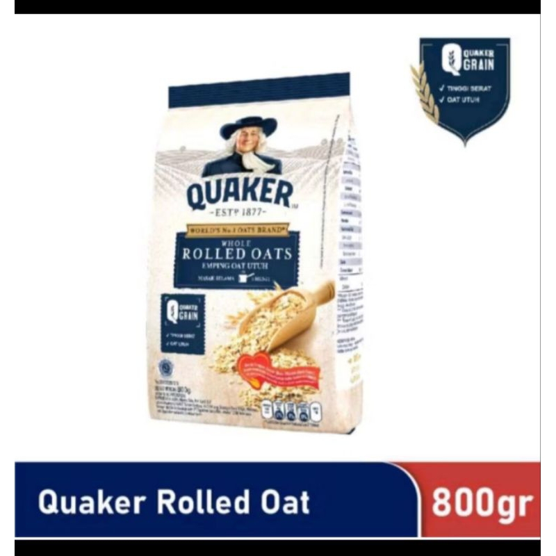 Jual QUAKER ROLLED OATS 800 GR | Shopee Indonesia