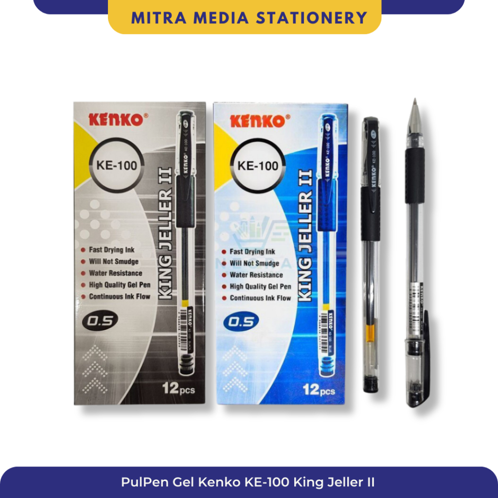 Jual PulPen Gel Kenko KE-100 King Jeller II Bolpen Kenko (PCS) | Shopee ...