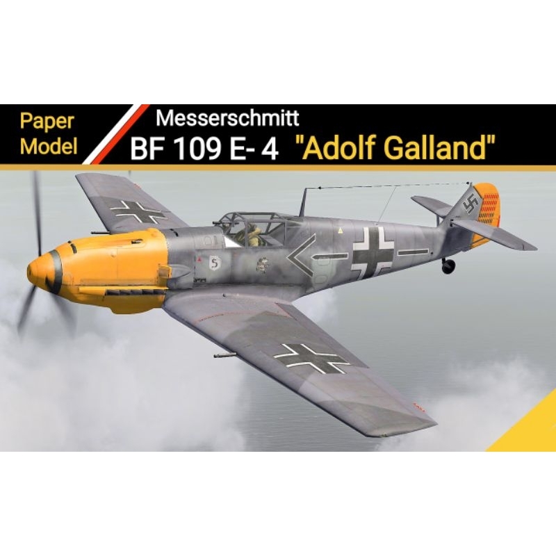 Jual DIY Papercraft Pesawat Messerschmitt BF 109 E- "Adolf Galland ...
