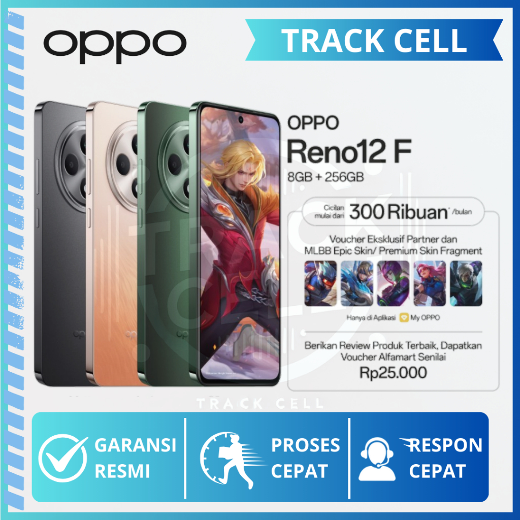 Jual Oppo Reno 12F 4G NFC 8GB+8GB/256GB 120Hz ORIGINAL Garansi Resmi ...