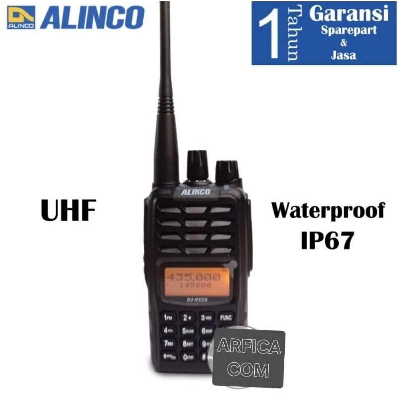 Jual HT Alinco DJ-VX50 DualBand VHF UHF Waterproof Airband DJVX50 DJ ...