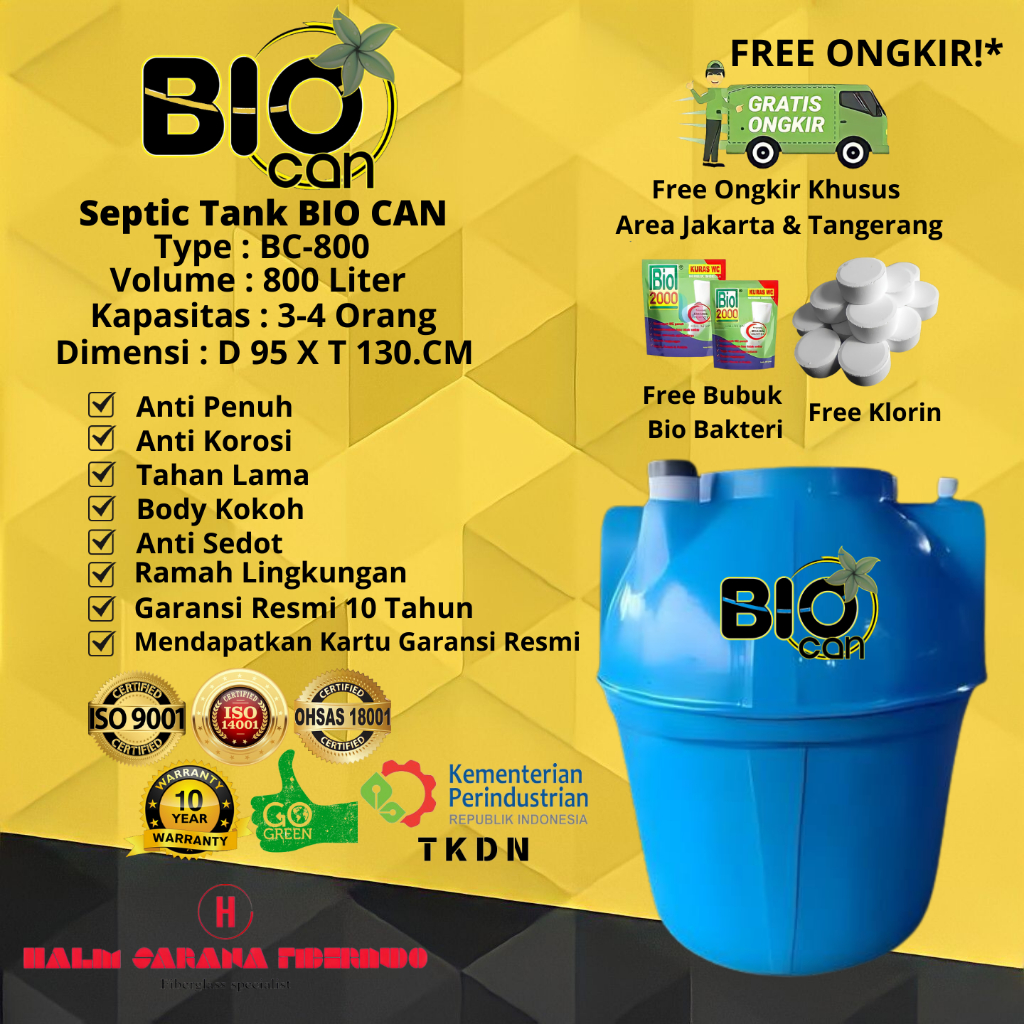 Jual Septic Tank Biotech Biotank Biofilter Biotaff 800 Liter Murah ...
