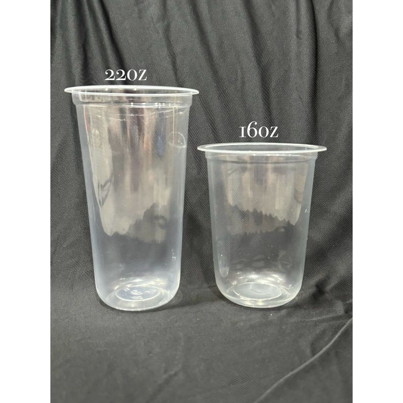 Jual GELAS PLASTIK 16oz 22oz OVAL GELAS MINUM POP ICE GELAS BOBA ISI ...