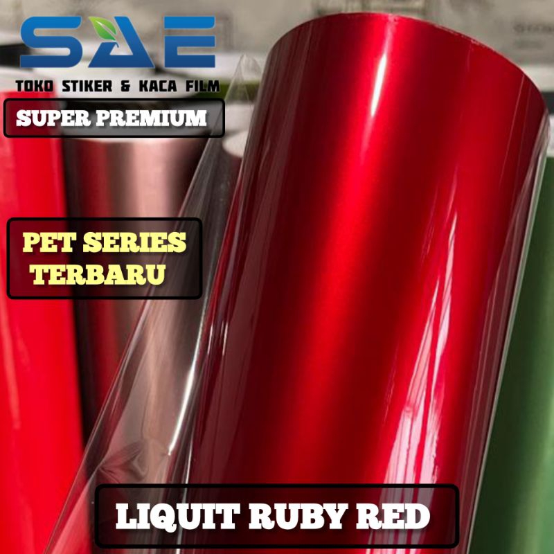 Jual Sticker Skotlet Merah Glossy Liquid Ruby Red Merek Fanchi Pet ...