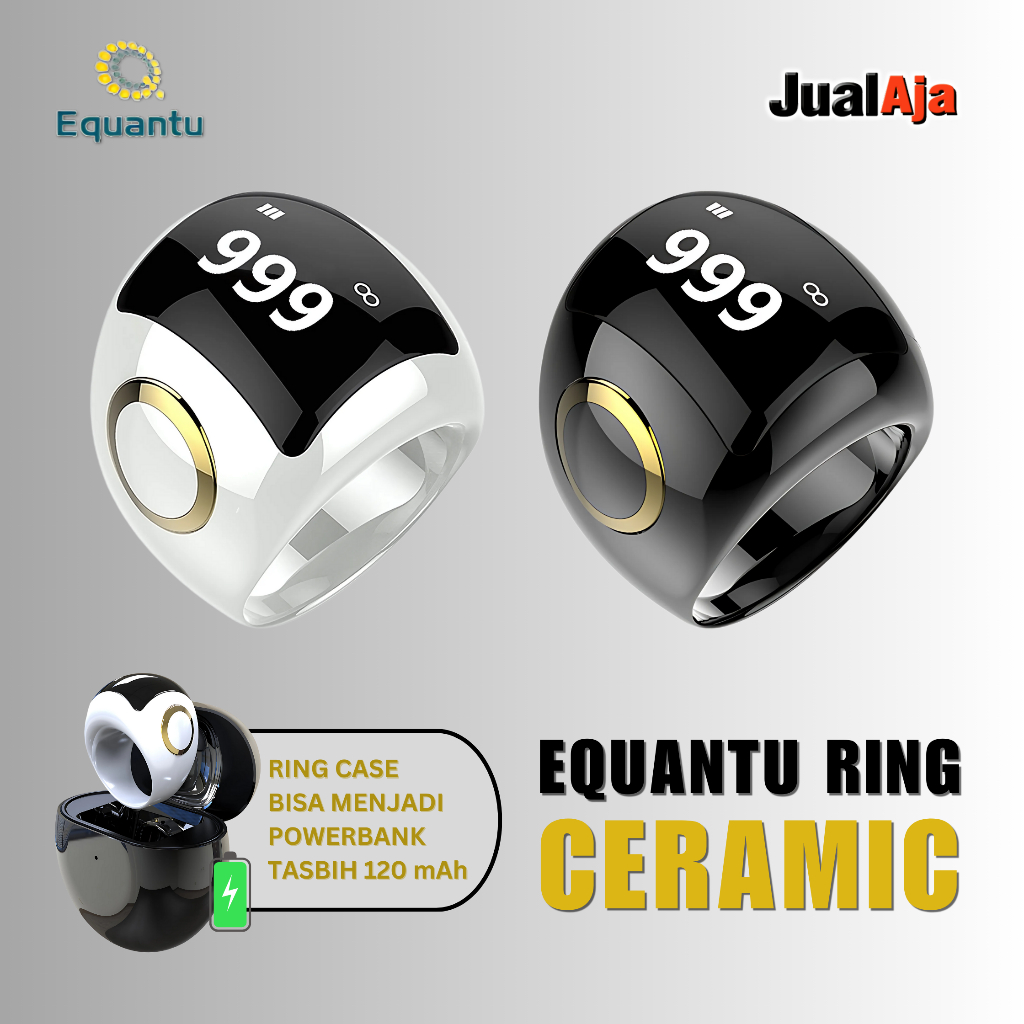 Jual Cincin Tasbih Digital Equantu Ceramics Zikr Ring Premium Tasbeh ...