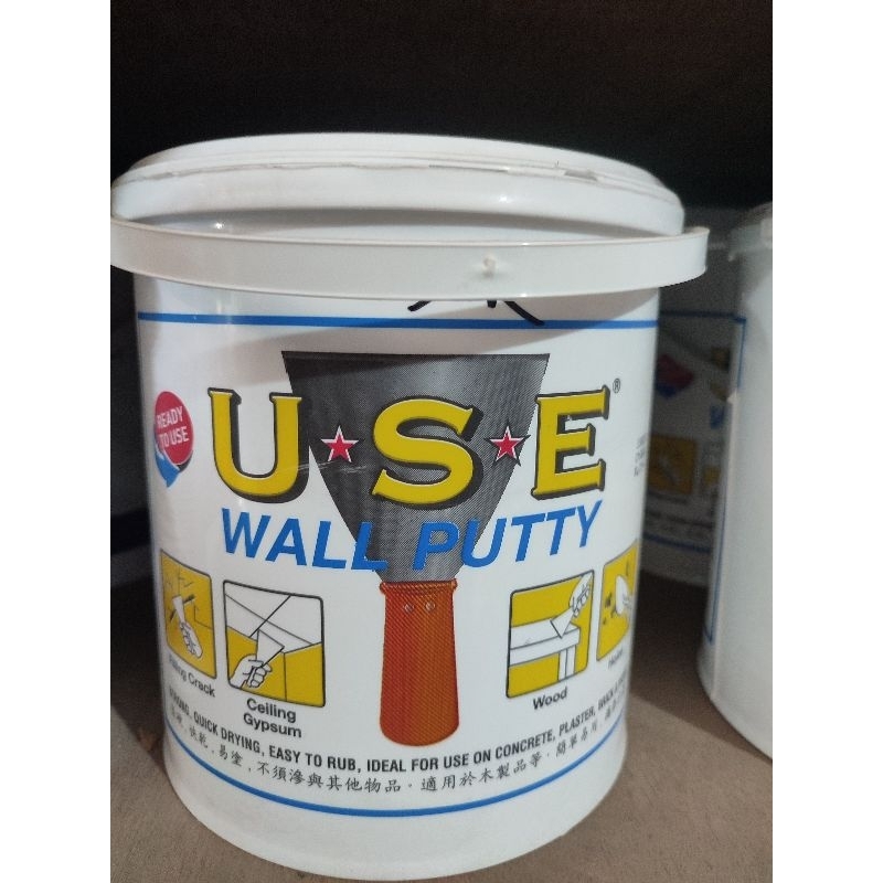 Jual Dempul kayu/ Dempul dinding/ Wall Puty merk U.S.E kemasan 5 kg dan ...