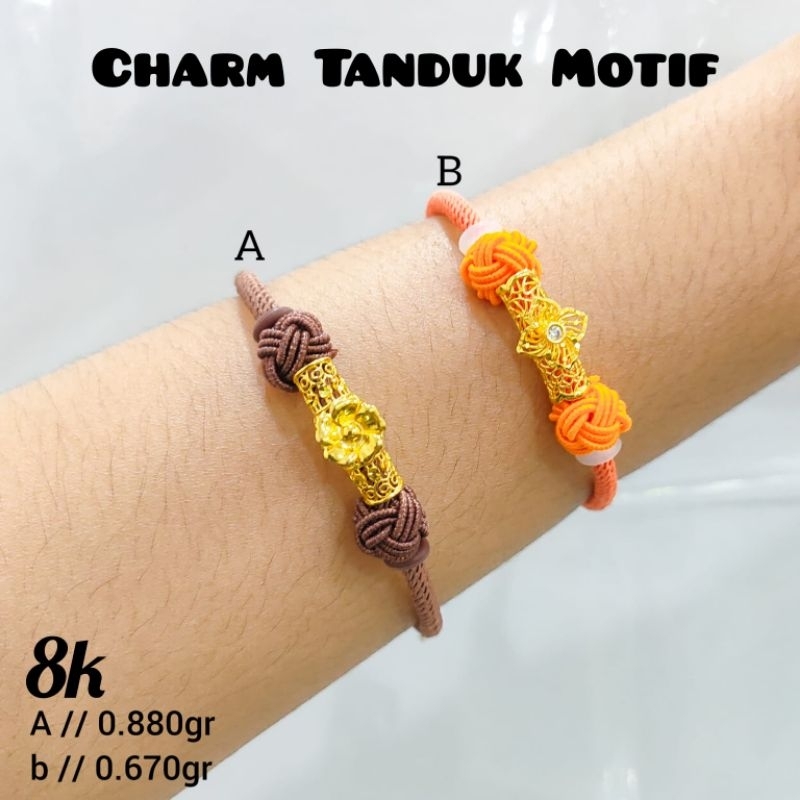 Jual CHARM TANDUK MOTIF BUNGA PART2 KADAR 8K | Shopee Indonesia