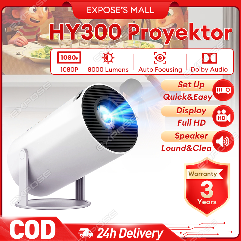 Jual Smart Proyektor Expose HY300 4K Portable Projector Android ...