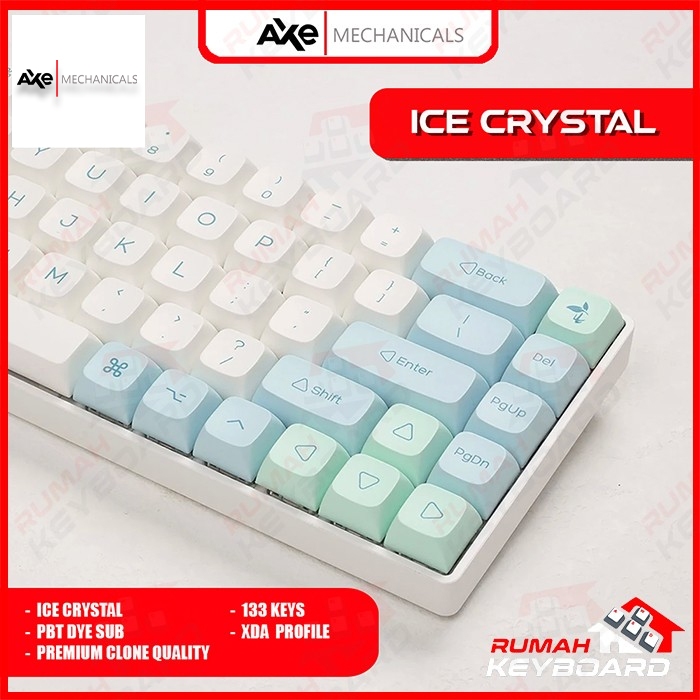 Jual AXE MECHANICALS - XDA - Ice Crystal - PBT - Dye Sub - Keycap ...