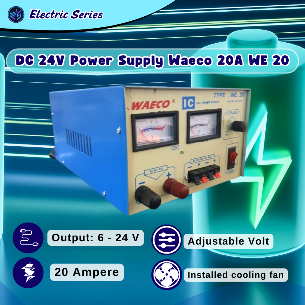 Jual DC Power Supply Waeco 20A Adjustable 24V - WE 20 | Shopee Indonesia