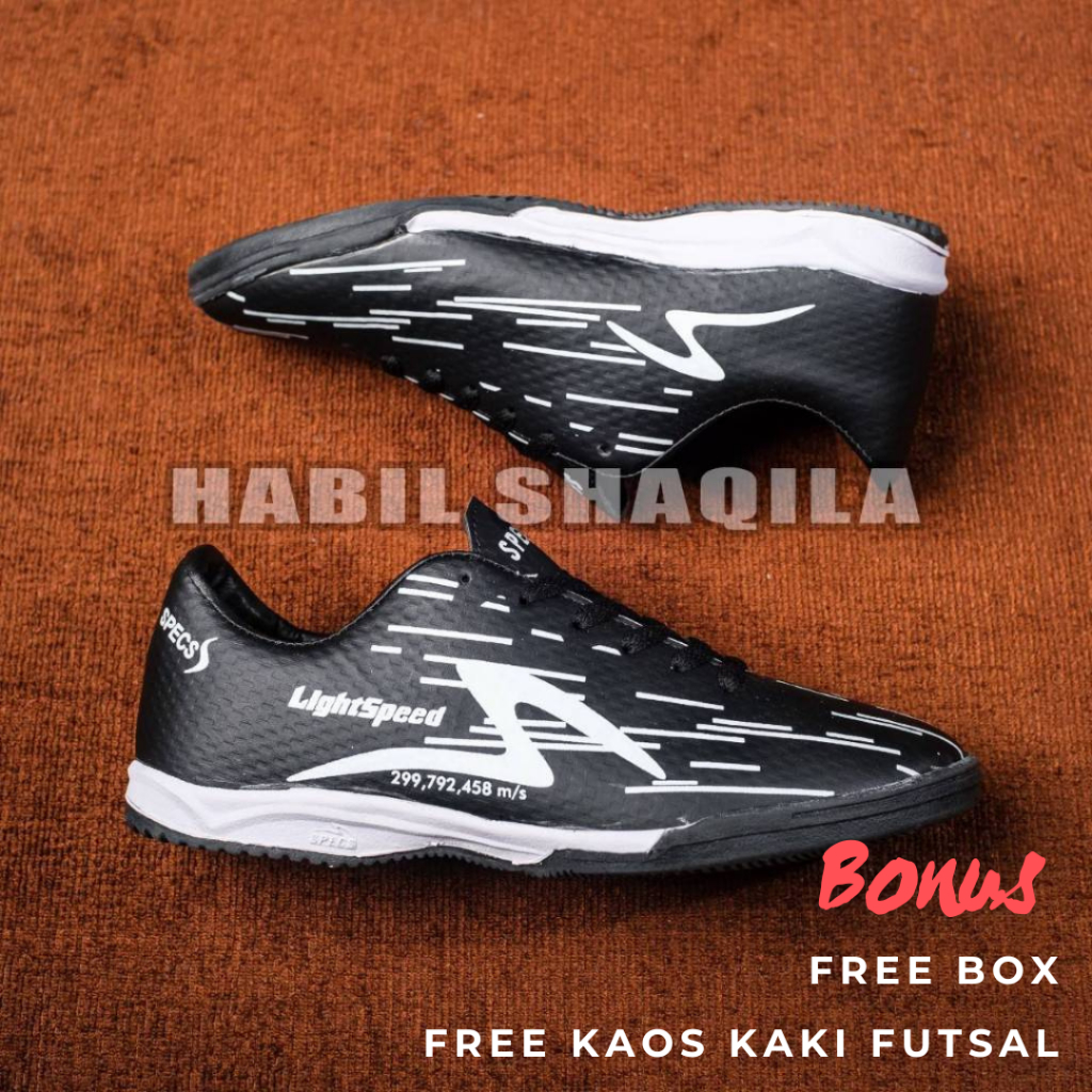 Jual SEPATU FUTSAL SPECS LIGHTSPEED REBORN PAKET BONUS BOX DAN KAOS ...