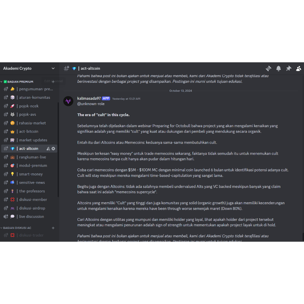 Jual Kelas Akademi Crypto Mirror bot 1 Bulan (no delay) + Ratusan Modul Lengkap Akademi Crypto ...