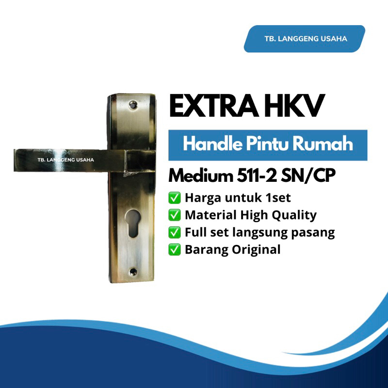 Jual HANDLE PINTU HKV Handle Kunci Pintu Rumah Minimalis Kamar Mandi ...