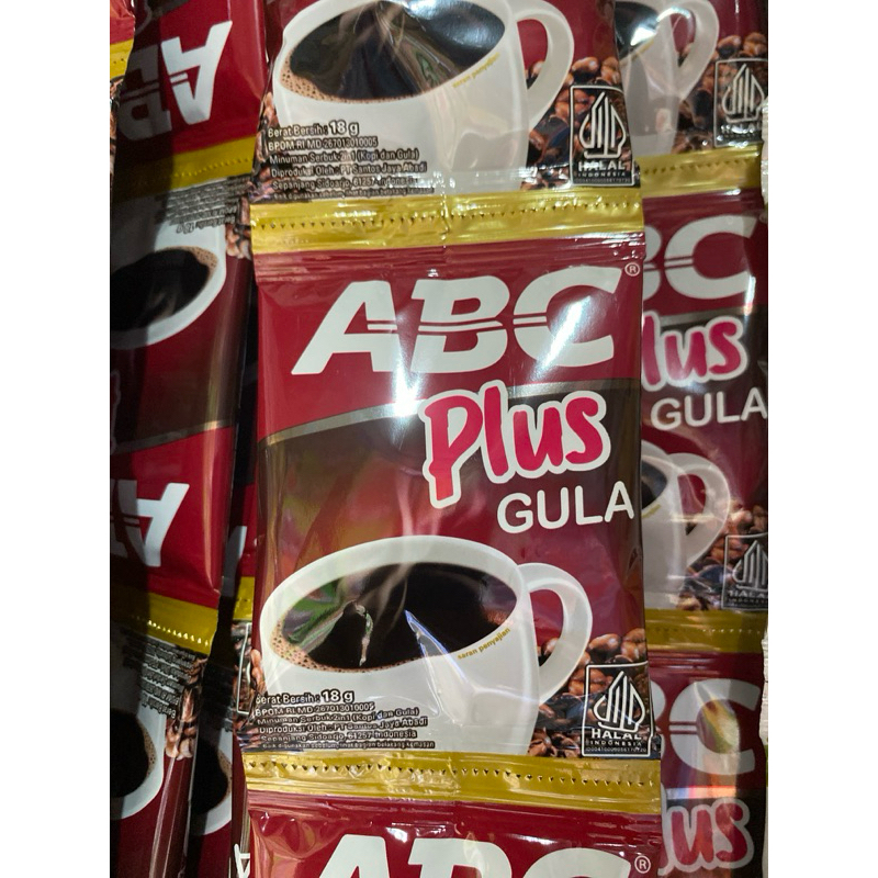 Jual kopi ABC plus gula 18gram 1 renteng isi 10pcs | Shopee Indonesia