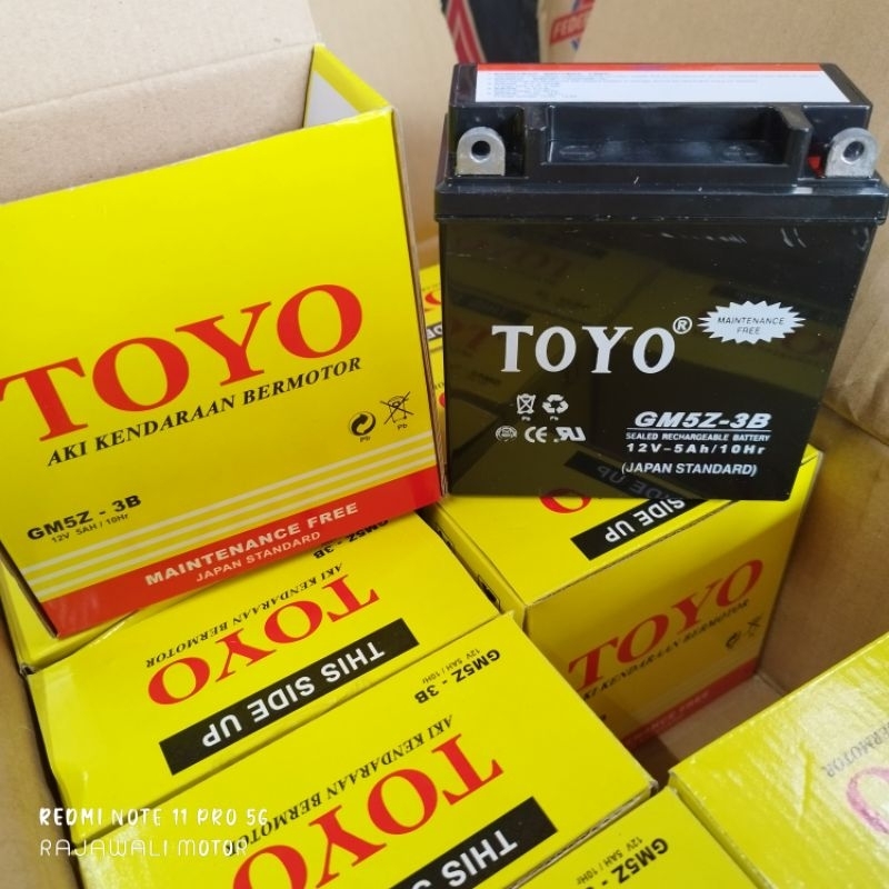 Jual Aki kering GM5Z-3B merk toyo original | Shopee Indonesia