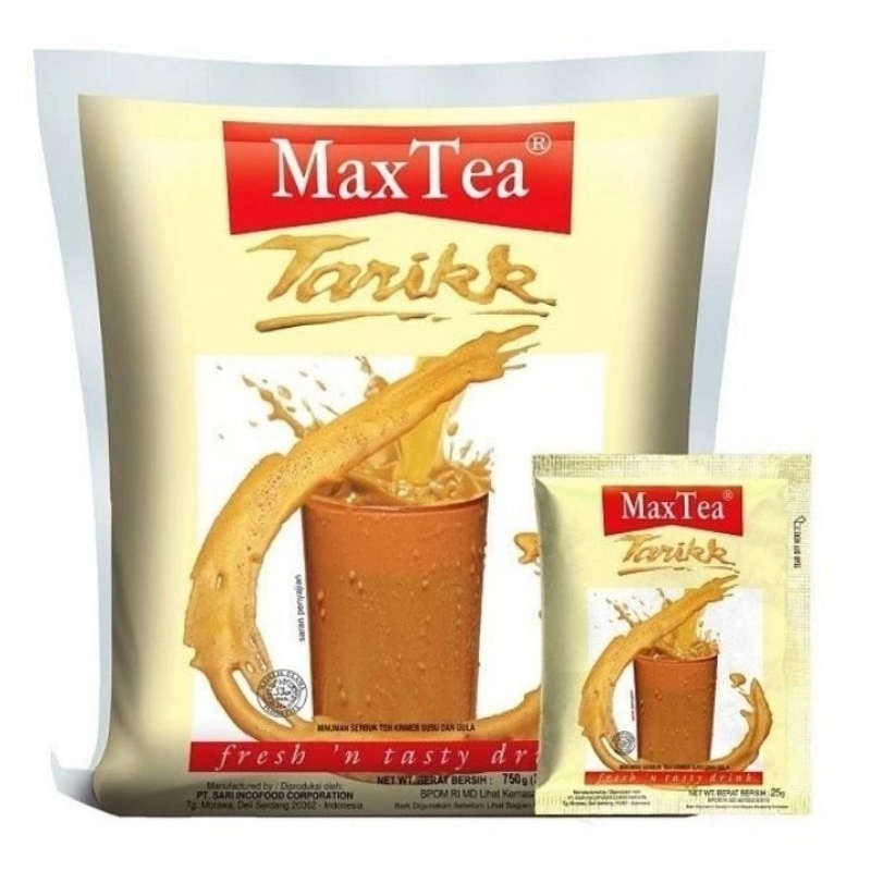 Jual max tea teh tarik renceng (10 sachet) | Shopee Indonesia