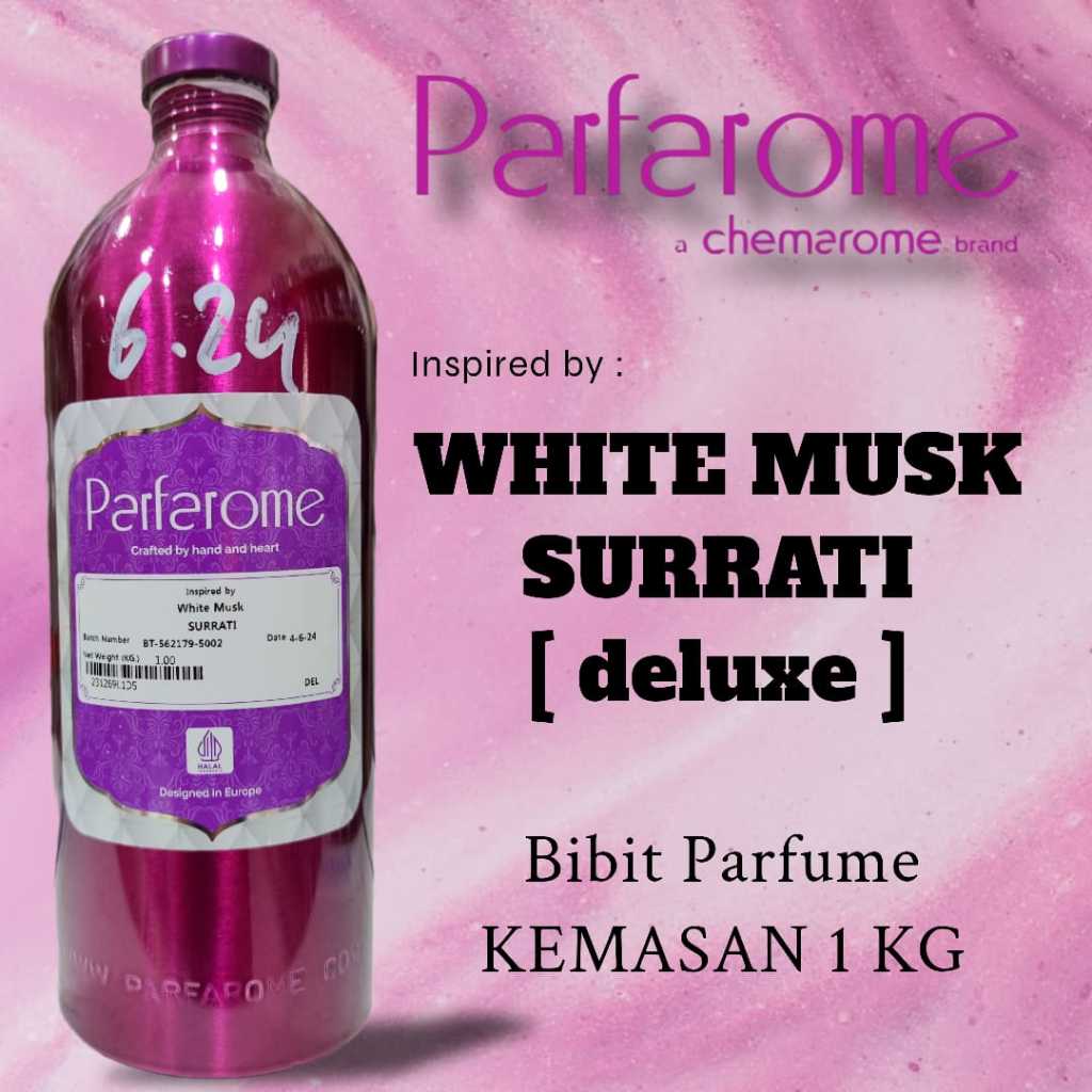 Jual Parfarome Deluxe - WHITE MUSK SRTI | Bibit parfume murni segel pabrik kemasan 500 ML/1 KG ...