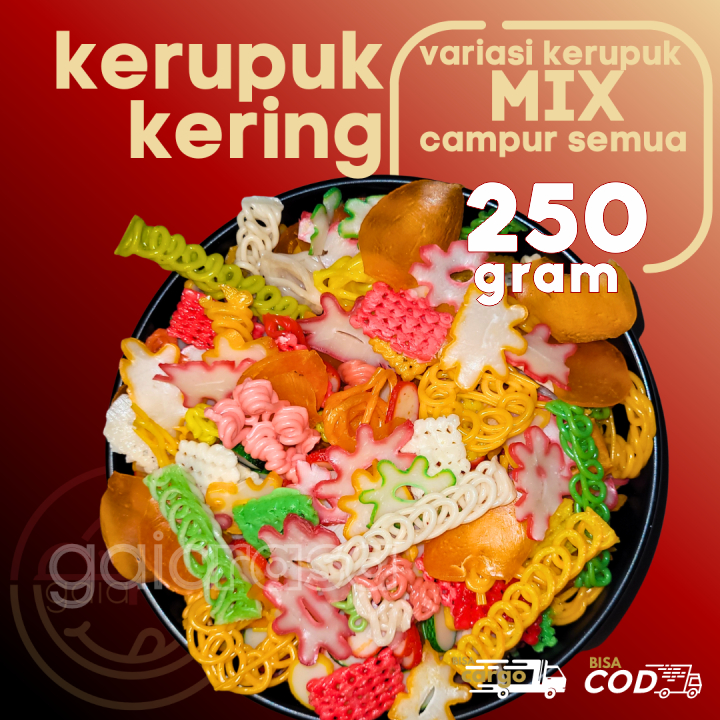 Jual Kerupuk Kering 250g MIX CAMPUR RANDOM Bahan Seblak by GaiaRasa ...