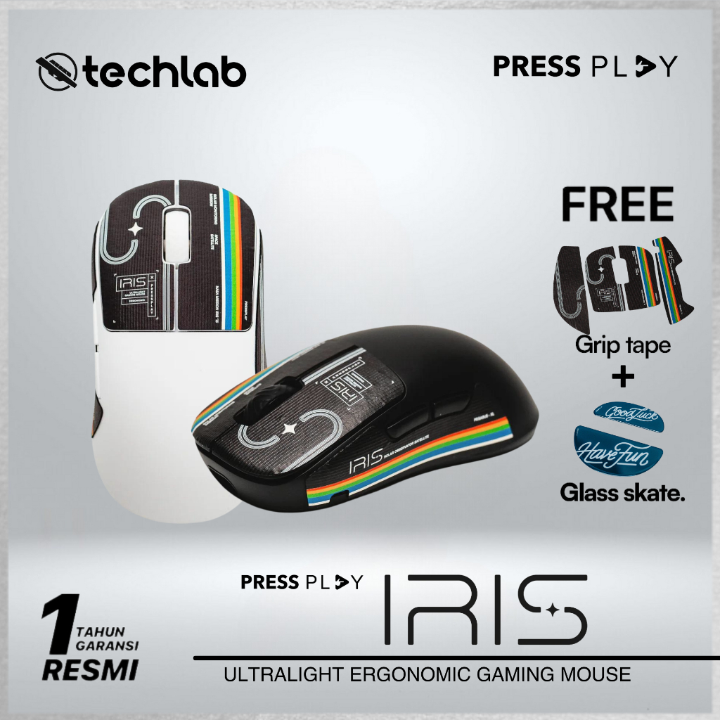 Jual Press Play IRIS Ultralight Ergonomic Wireless Gaming Mouse by ...
