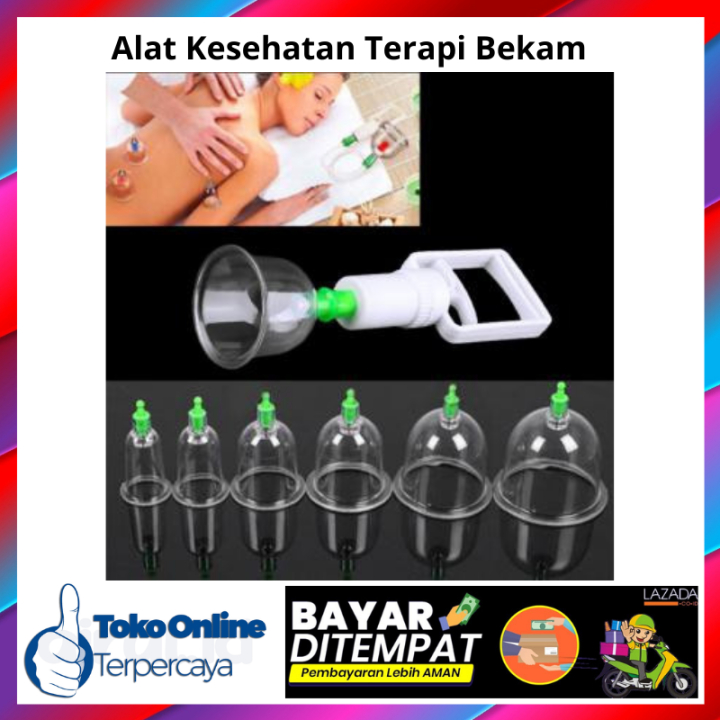 Jual alat bekam kop angin / pijat kop 6 pcs pull out avacuum apparatus / alat buang racun tubuh ...