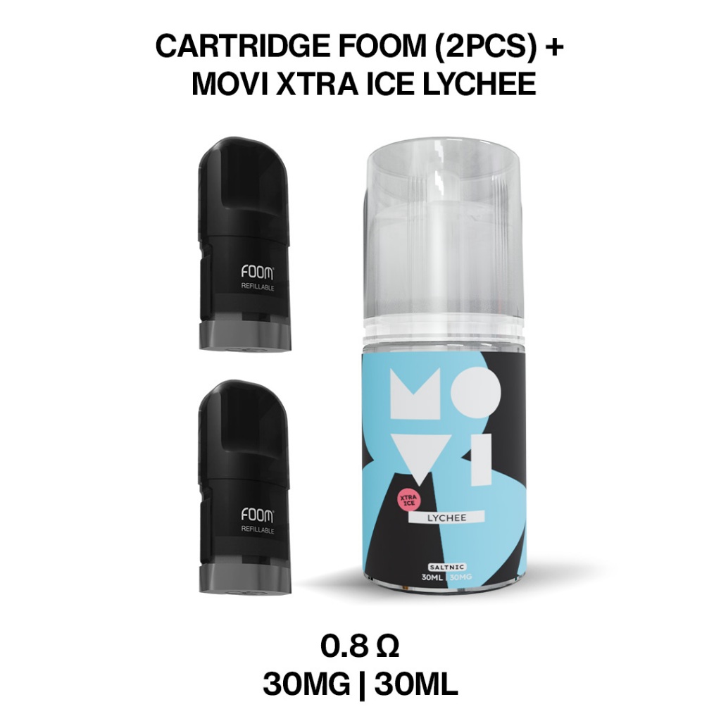 Jual BUNDLES CARTRIDGE FOOM 0.8 2PCS X MOVI XTRA ICE LYCHEE 30ML ...