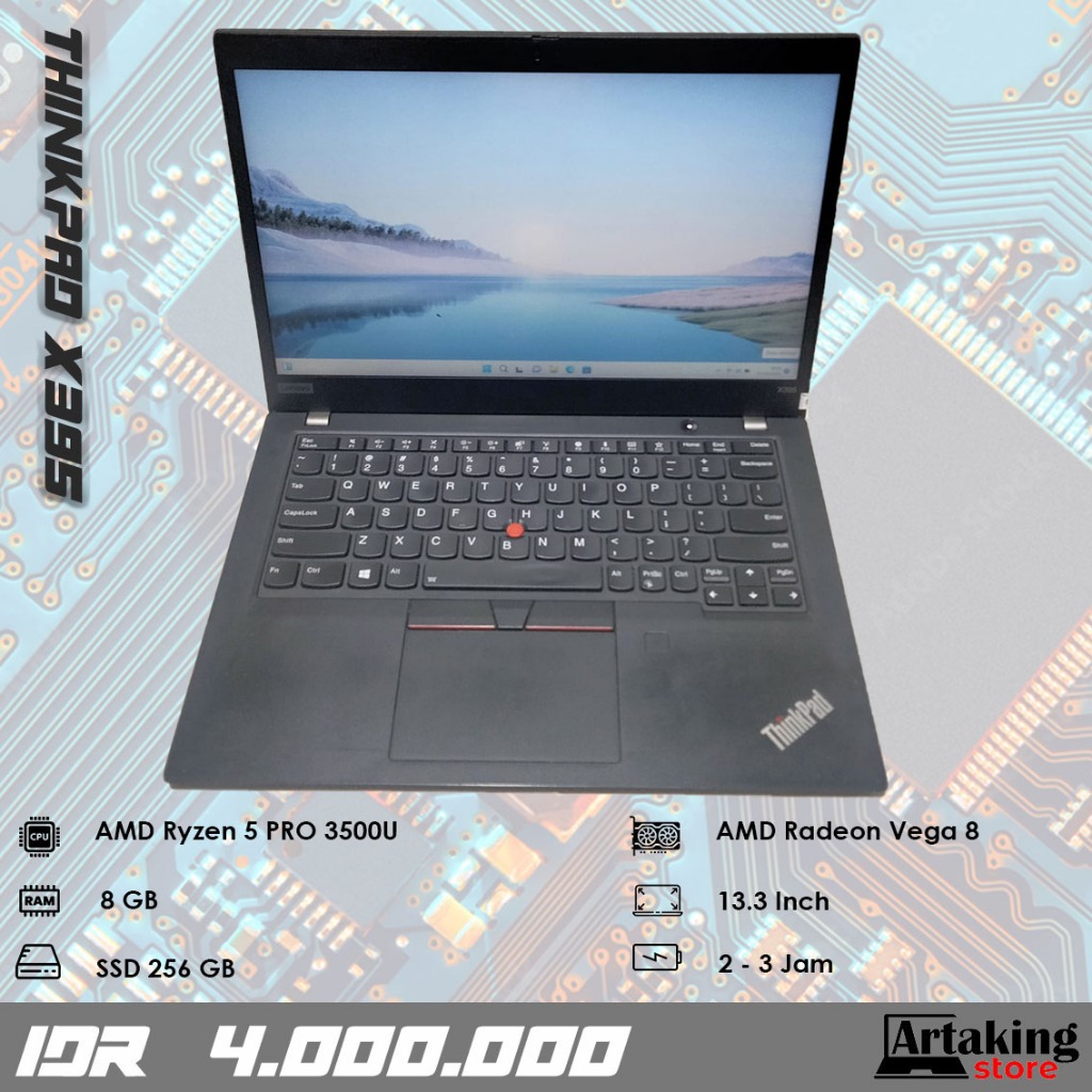 Jual Lenovo Thinkpad X395 - Ryzen 5 - Ram 8 GB - SSD 256 GB | Shopee ...