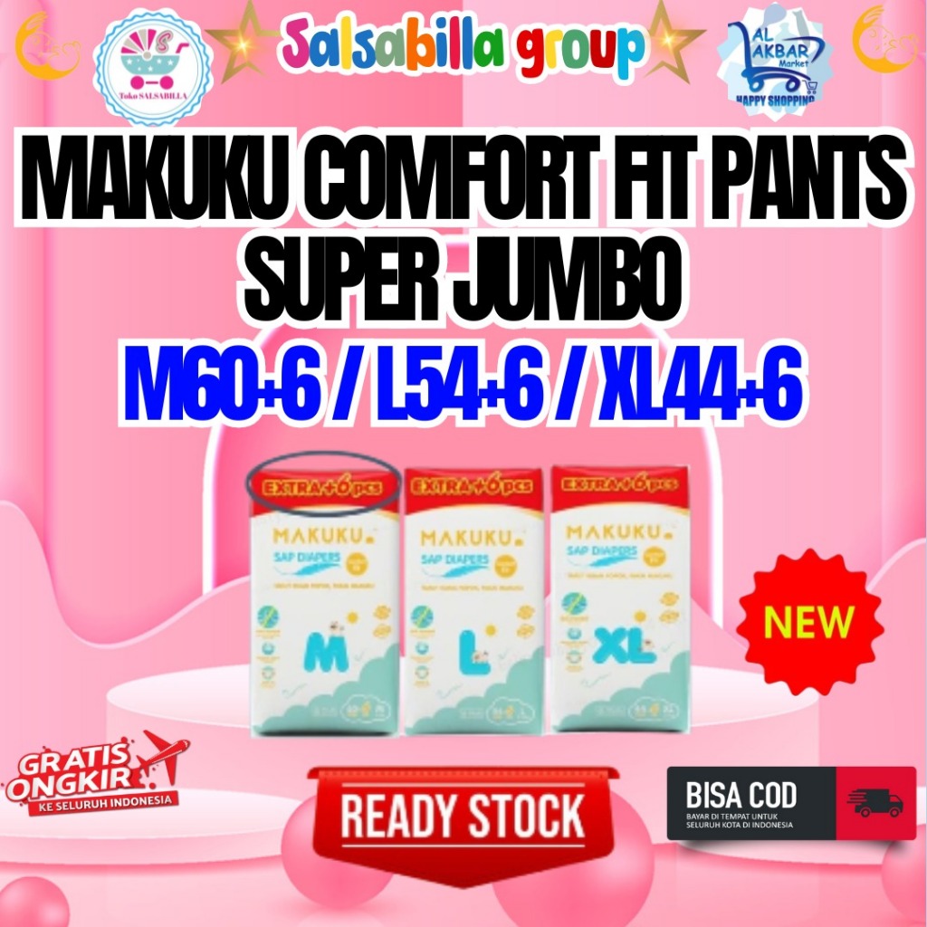 Jual MAKUKU COMFORT FIT PANTS SUPER JUMBO M60+6/L54+6/XL44+6 | Shopee Indonesia