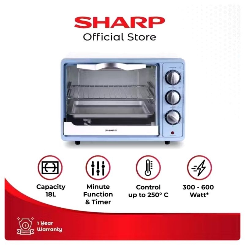 Jual Oven Listrik Sharp EO-18BL Eletric Oven Sharp EO18 Kapasitas 18Liter | Shopee Indonesia