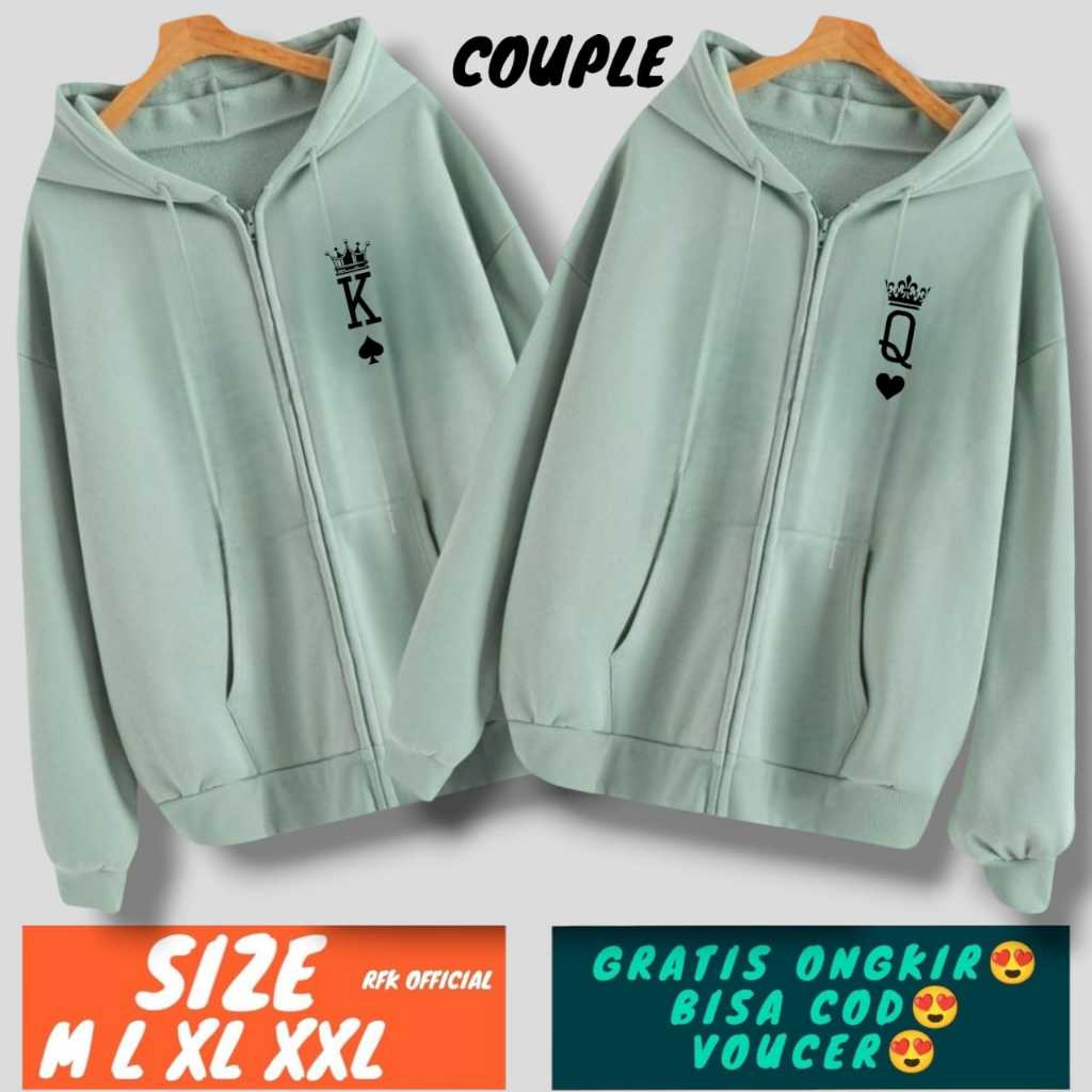 Jual Jaket couple sudah 2 jaket / zipper couple pasangan terbaru 2024 ...